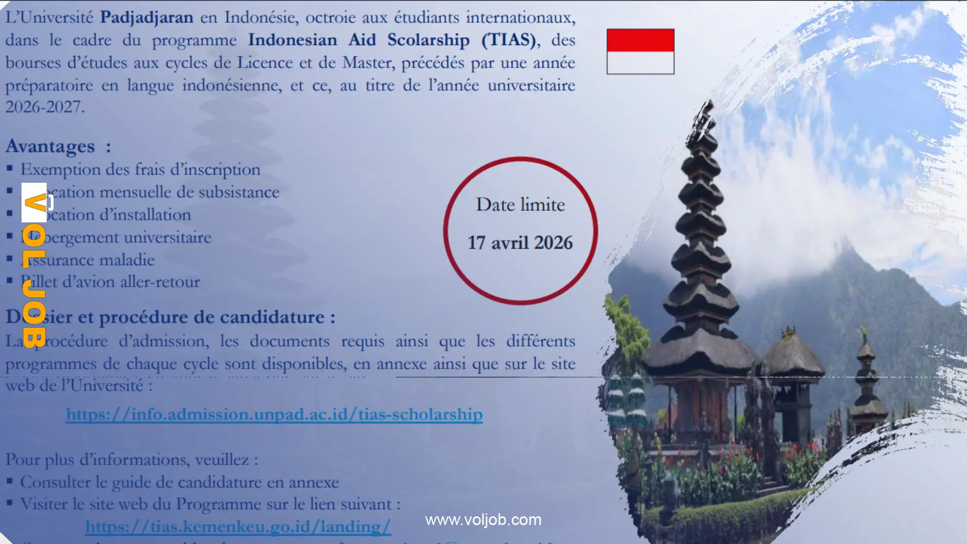Indonesian Aid Scholarship (TIAS) Program at Padjadjaran University for ...